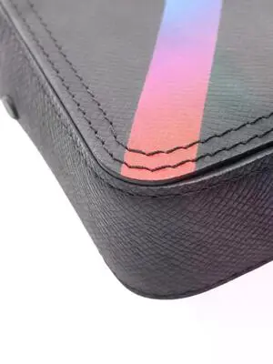 LOUIS VUITTON 2017 Taiga Rainbow Danube Crossbody Bag