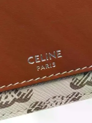 Celine Triomphe Coated Canvas Horizontal Pouch - White