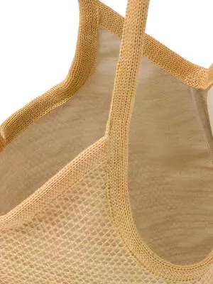 Miu Miu Logo-print Raffia Tote