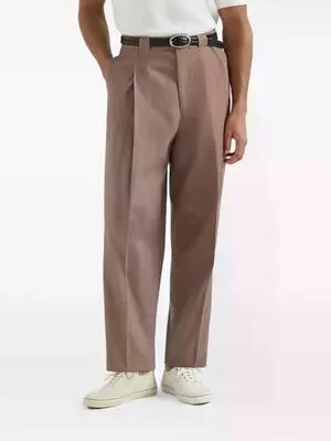Brunello Cucinelli Cotton Crêpe Batavia Trousers With Pleat