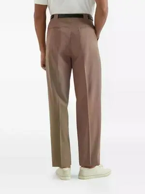 Brunello Cucinelli Cotton Crêpe Batavia Trousers With Pleat