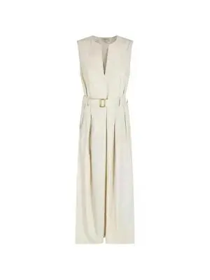 Woolrich V-neck Belted Midi Dress