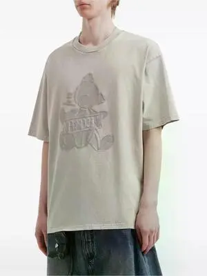 Izzue Embossed-graphic T-shirt - Neutrals