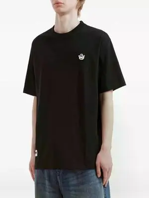 CHOCOOLATE Embroidered Bear-patch T-shirt - Black