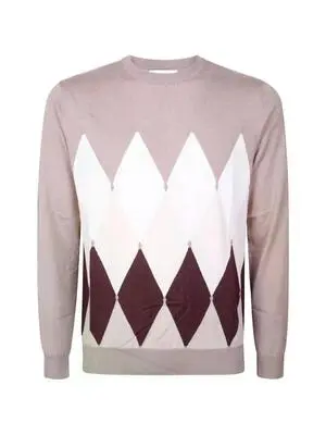 BALLANTYNE Argyle Knit Sweater - Neutrals