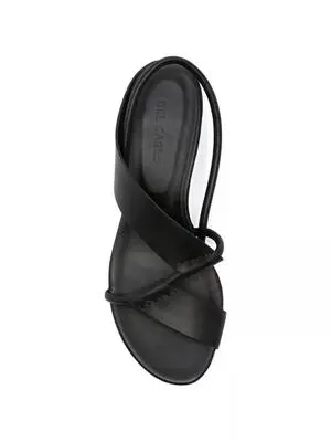 DEL CARLO Knotted Strap Sandals - Black