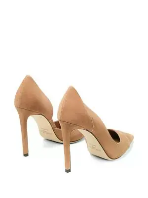 JIMMY CHOO Brigitte Suede Pointed Toe Stiletto Pumps - Neutrals