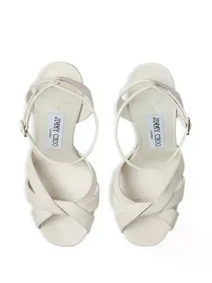 JIMMY CHOO Kove Platform Sandals - Neutrals
