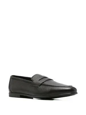 Canali Penny Leather Loafers - Brown