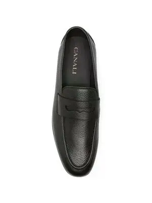 Canali Penny Leather Loafers - Brown