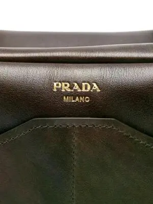 Prada Leather Shoulder Bag - Brown