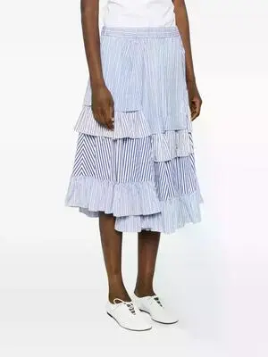 Comme Des Garçons Striped Midi Skirt