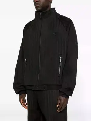 MADFRENZY Striped Zip Jacket