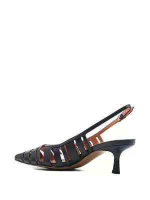 BIBI LOU Ali Buckled Leather Pumps - Blue