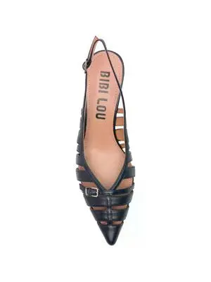 BIBI LOU Ali Buckled Leather Pumps - Blue