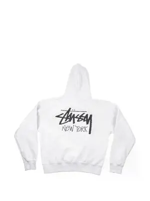 StÜssy Logo Drawstring Hoodie - Grey