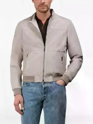 MOORER Suede Zip Jacket