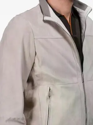 MOORER Suede Zip Jacket