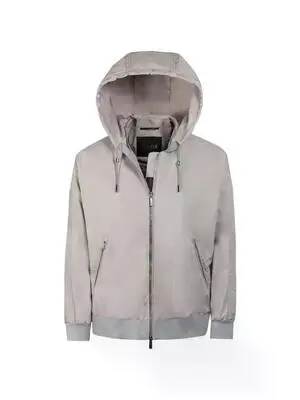 MOORER Ghenda Hooded Ribbed Jacket - Neutrals