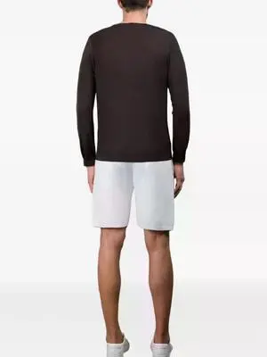 MOORER Orvieto Long-sleeve Sweater - Brown