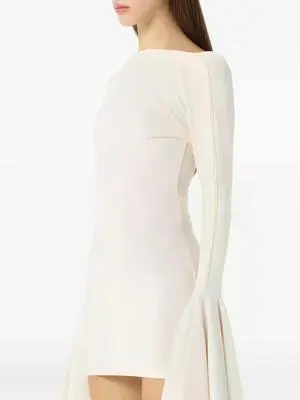 Blumarine Lace-trimmed Flared-sleeve Mini Dress
