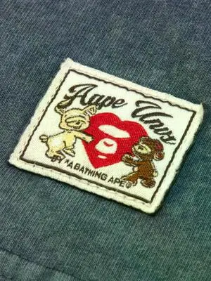 AAPE BY *A BATHING APE Graphic Appliqué T-shirt - Blue