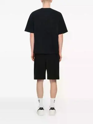 Off-White Logo-pattern Terrycloth T-shirt - Black