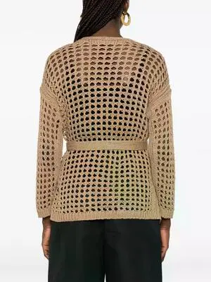 Max Mara Long-sleeve Open Knit Cardigan