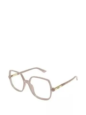 Chloé Logo-detail Glasses - Neutrals