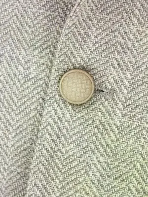 Tagliatore Herringbone Button Jacket - Grey