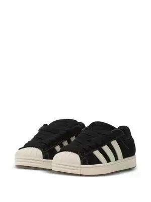 Adidas Superstar Three-stripe Sneakers - Black