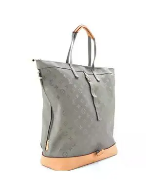 LOUIS VUITTON Zipped Tote Limited Edition Titanium Monogram Canvas Backpack - Grey