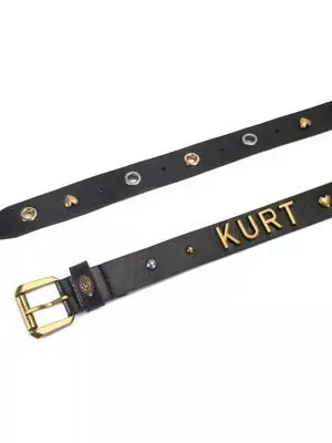 Kurt Geiger Studded Leather Belt - Black