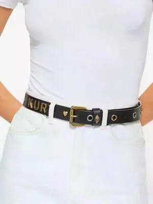 Kurt Geiger Studded Leather Belt - Black