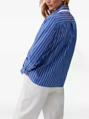 Liu Jo Striped Shirt With Jeweled Collar