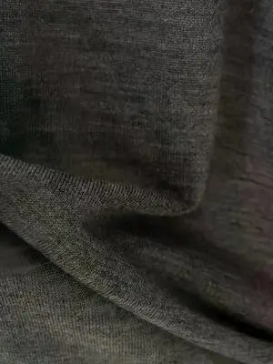 Fedeli V-neck Wool Sweater - Grey