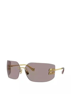 Miu Miu Logo Square-frame Sunglasses