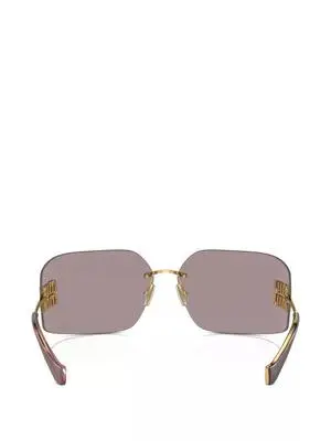 Miu Miu Logo Square-frame Sunglasses
