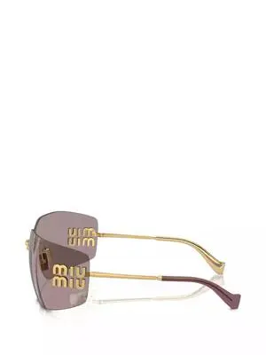 Miu Miu Logo Square-frame Sunglasses