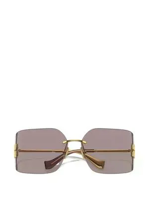 Miu Miu Logo Square-frame Sunglasses