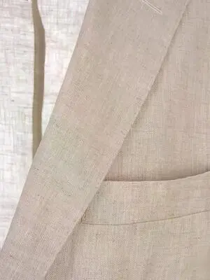 RUSSOCAPRI Button Single-breasted Linen Blazer