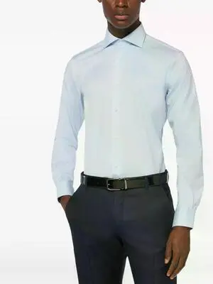 Boggi Milano Opne-collar Cotton Shirt