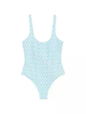 IU RITA MENNOIA Patterned One Piece Swimsuit - Blue