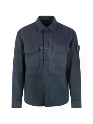Stone Island Ghost Buttoned Badge Shirt - Blue