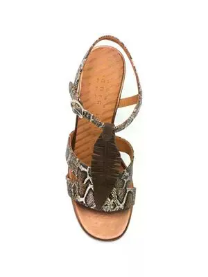 Chie Mihara Printed T-strap Sandals