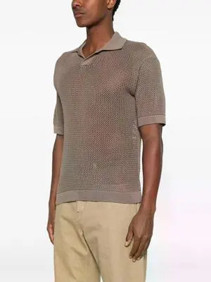 Tagliatore Knitted Short-sleeve T-shirt - Brown