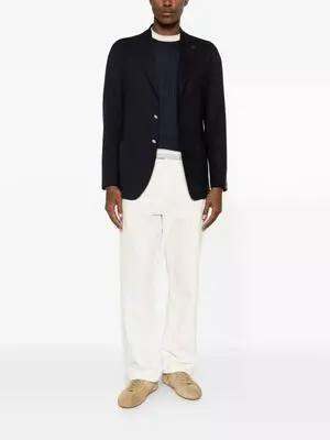 Tagliatore Button Notched Lapel Jacket - Blue