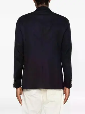 Tagliatore Button Notched Lapel Jacket - Blue