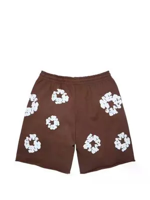 DENIM TEARS Floral-print Shorts - Brown