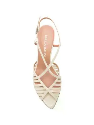 LELLA BALDI Criss-cross Strap Sandals - Neutrals